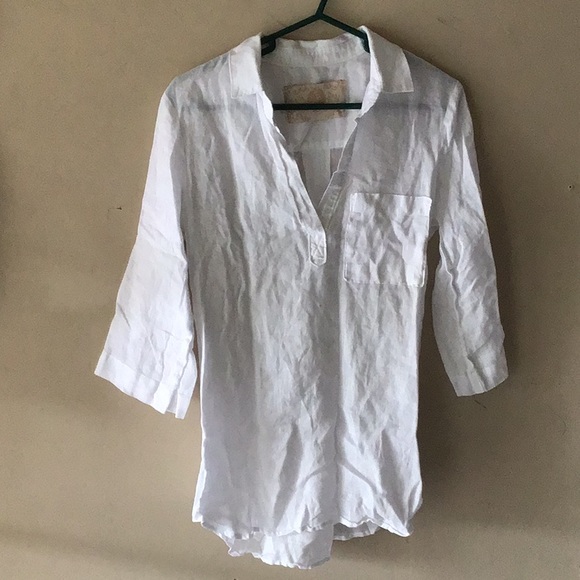 Bella Dahl | Tops | Bella Dahl White Long Sleeve | Poshmark